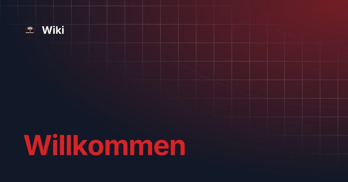 Willkommen | Wiki