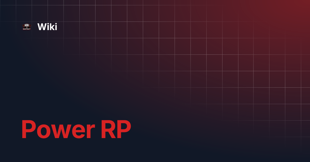 Power RP | Wiki